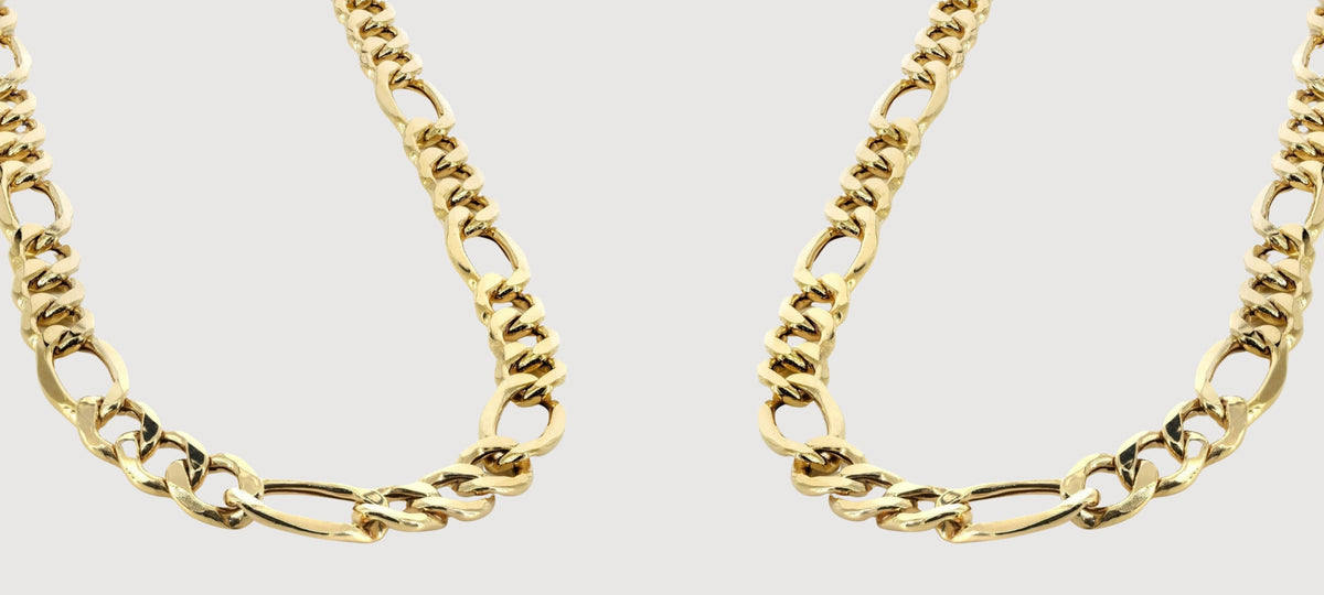 Gold Figaro Chains - All Sizes Available | GOLDZENN