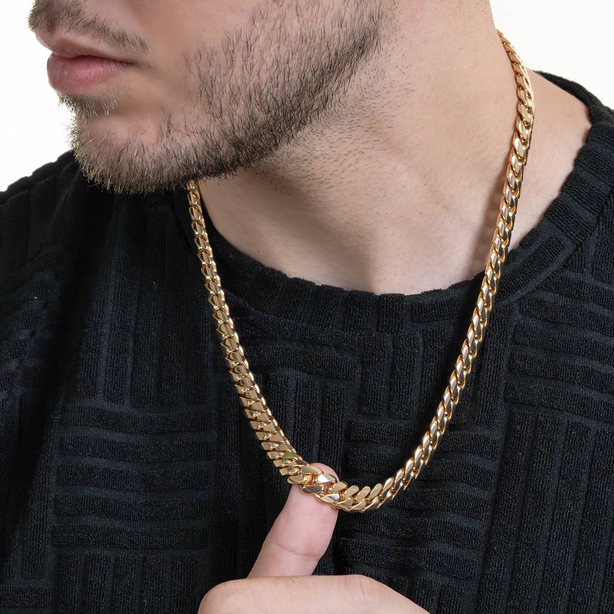 10mm Solid Gold Cuban Link Chain – GOLDZENN