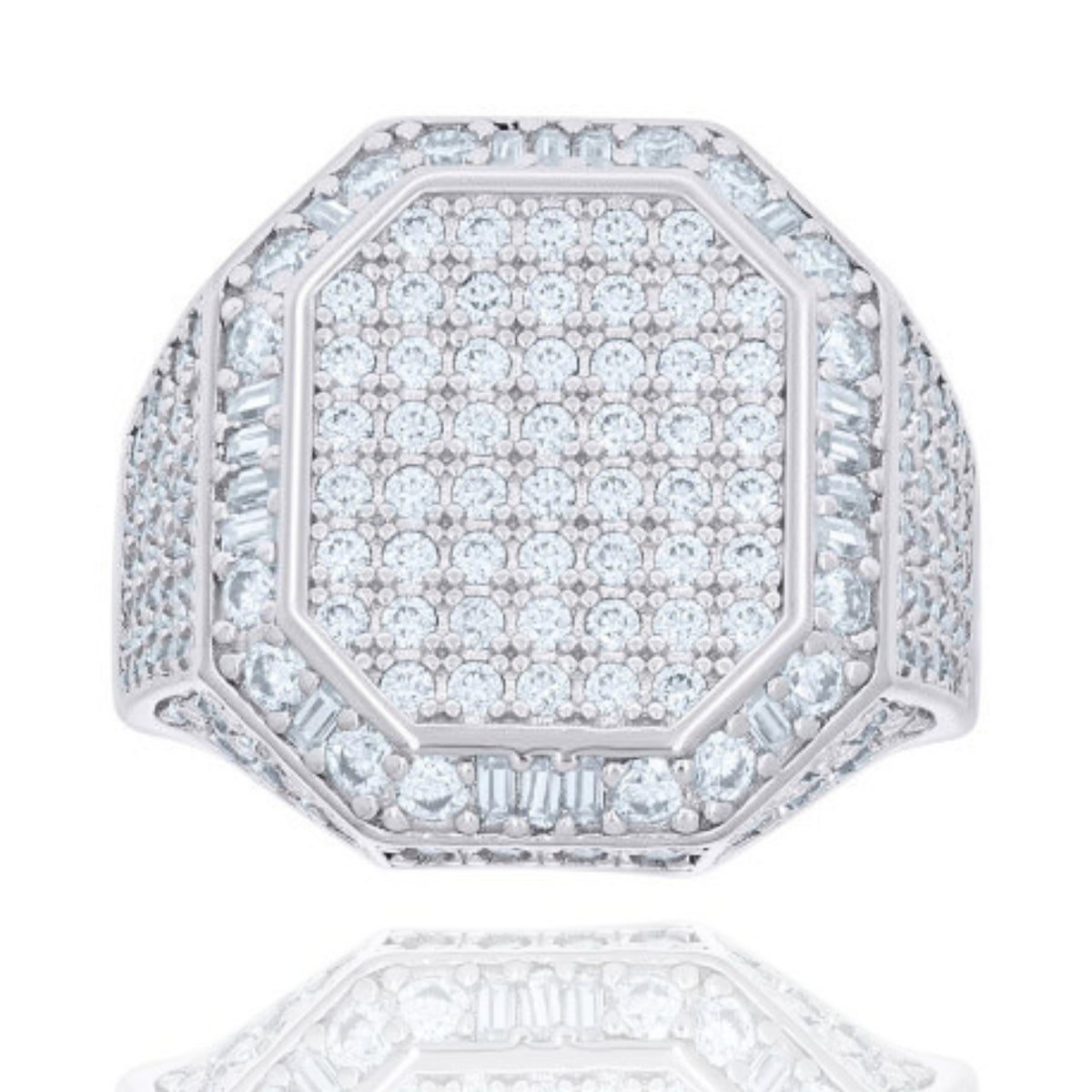 Octagon Head Round Moissanite Fashion Ring – GOLDZENN