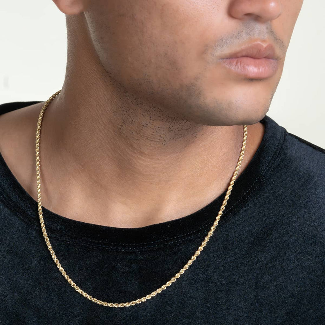 Solid Yellow Gold Rope Chains 2-5mm | Versatile Gold – GOLDZENN