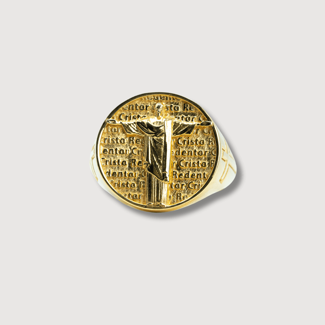 Circular Jesus Ring - 14k Solid Yellow Gold – Timeless Faith – GOLDZENN