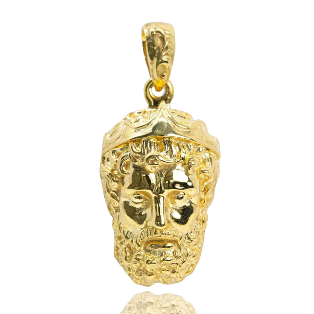 Greek Poseidon Pendant – 14K Gold Men’s Pendant – GOLDZENN