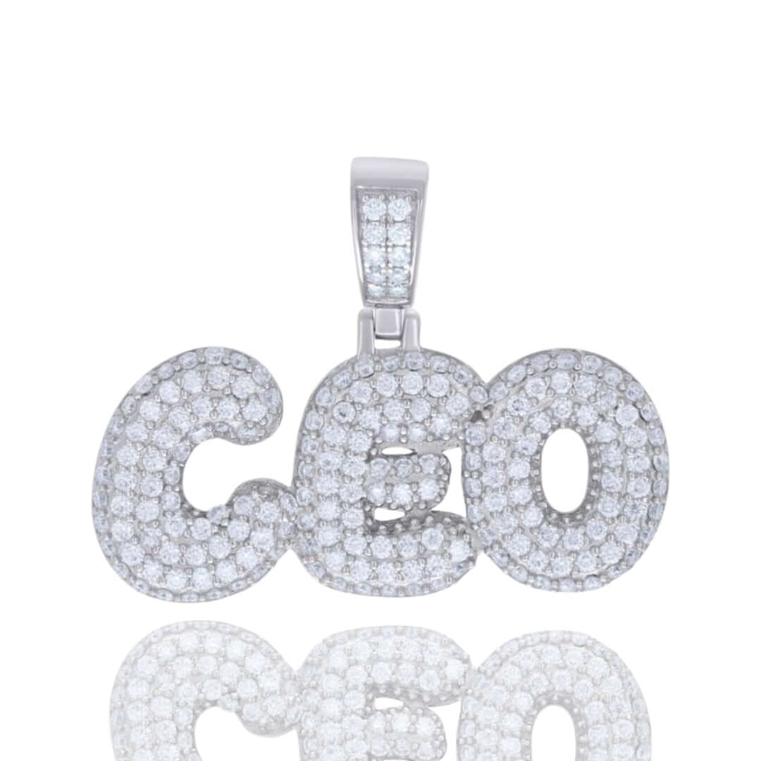 Moissanite CEO Charm Pendant | GOLDZENN
