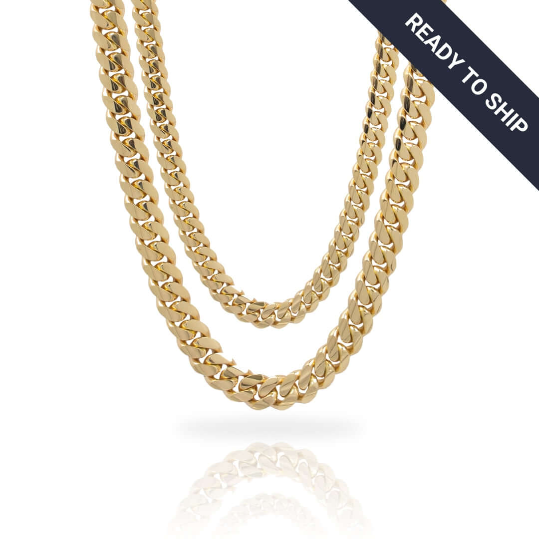Ready to Ship Cuban Link Chains - 10k & 14k Gold | GOLDZENN