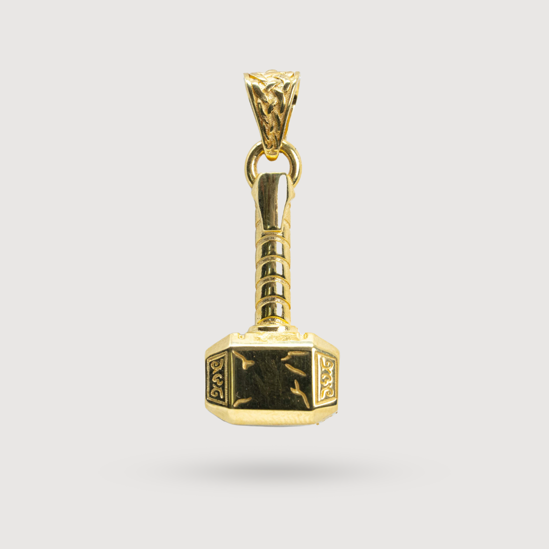 14K Solid Gold Hammer Pendant | GOLDZENN