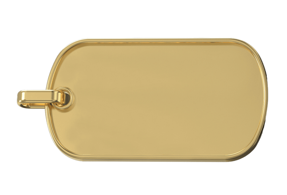 Custom Gold Dog Tag Pendant | 10K, 14K & Silver | GOLDZENN
