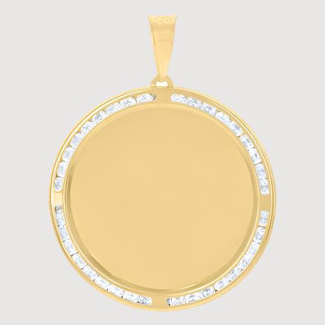 Custom Picture Pendant with Bezel Frame, 10k Solid Gold – GOLDZENN