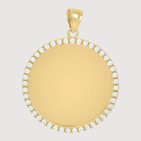 Medallion Picture Pendant - 10k Solid Gold | GOLDZENN